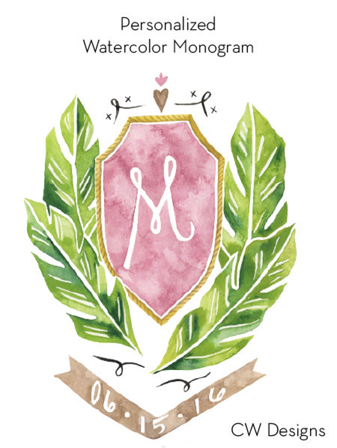 Custom Wedding Monogram and Branding Board, Fonts and Color Palette - Etsy