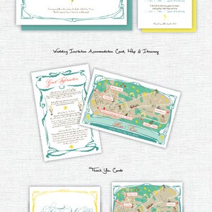 Wedding/event Map Invitation, Save the Date, Program or Itinerary ...