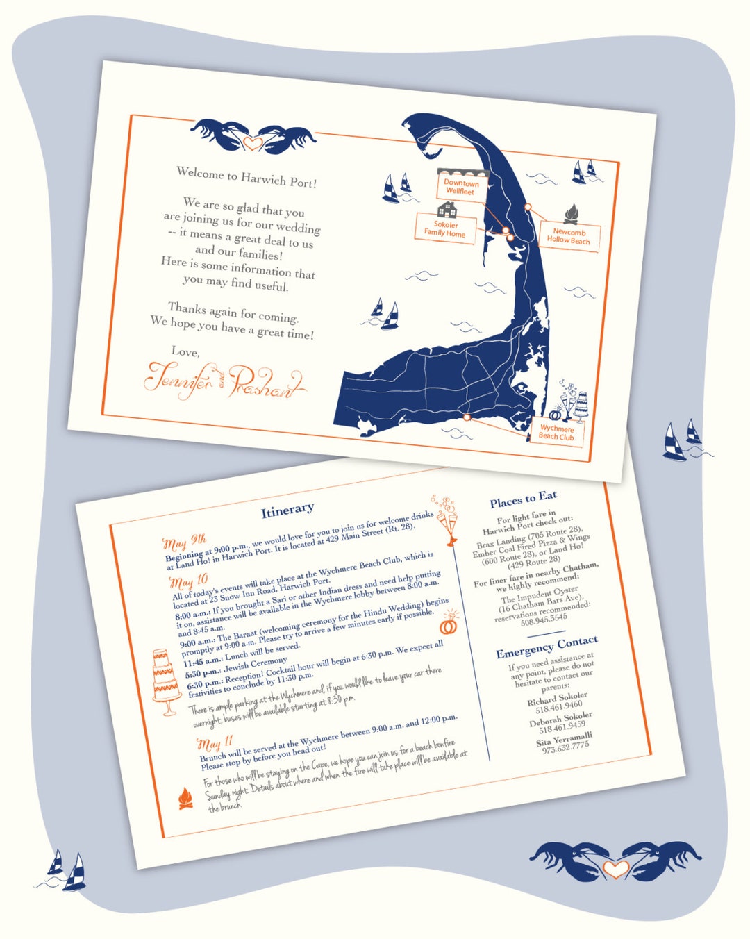 Wedding/event Map Invitation, Save the Date, Program or Itinerary ...