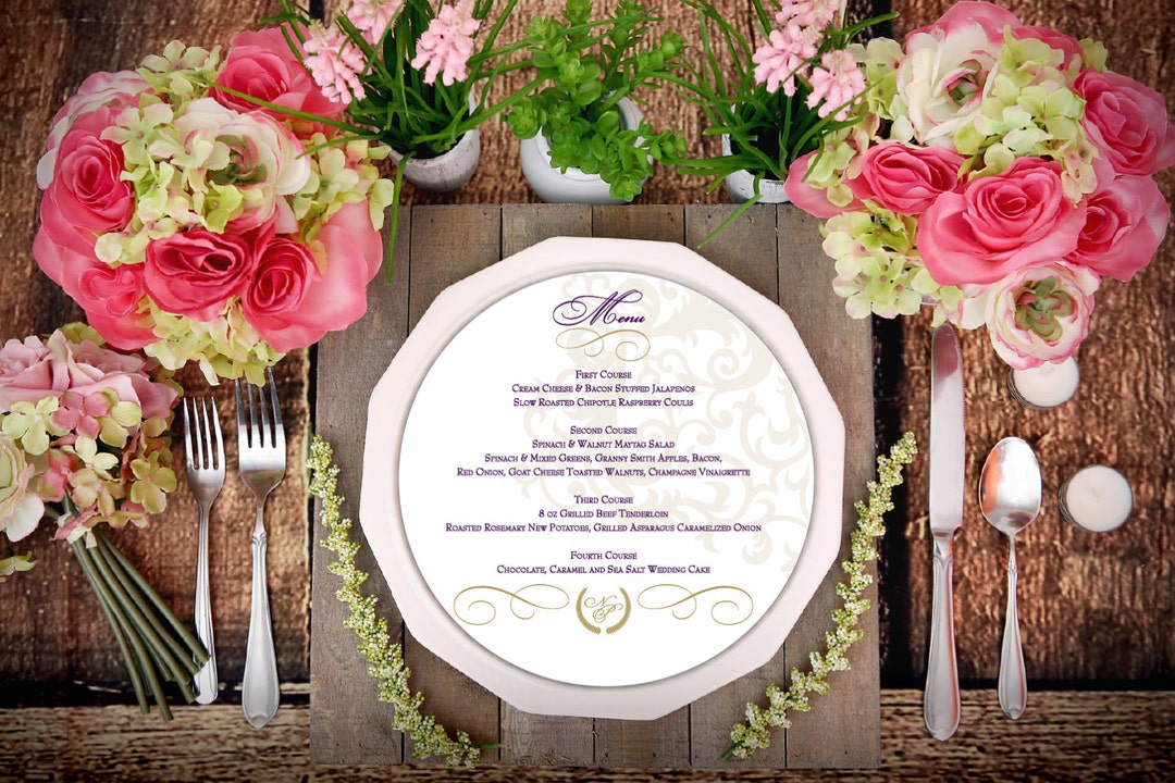 Custom Wedding Menu. Event Menu. Reception. Dinner Menu. Wedding Menu ...