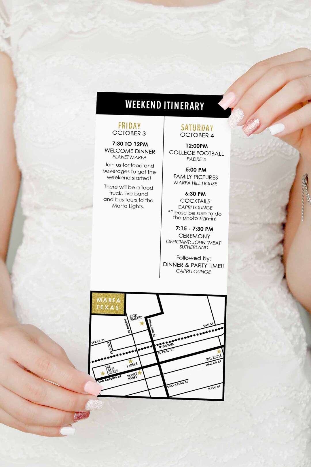 Wedding/event Map Invitation, Save the Date, Program or Itinerary ...