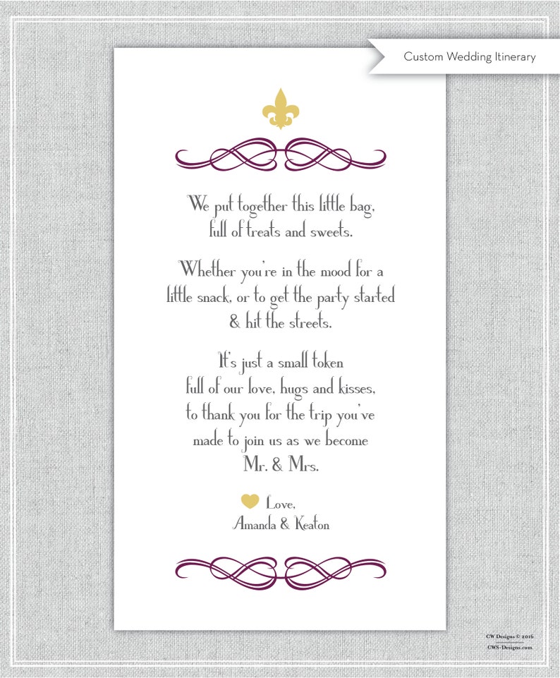 Wedding Weekend Timeline Custom Wedding Map Wedding Map | Etsy