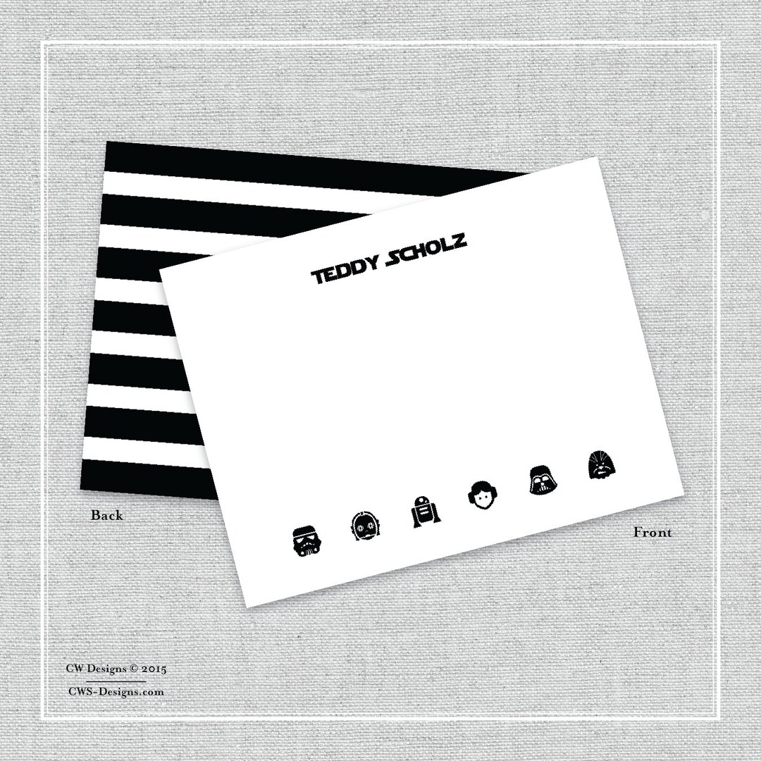 Star Wars Stationery {set of 15} - Etsy