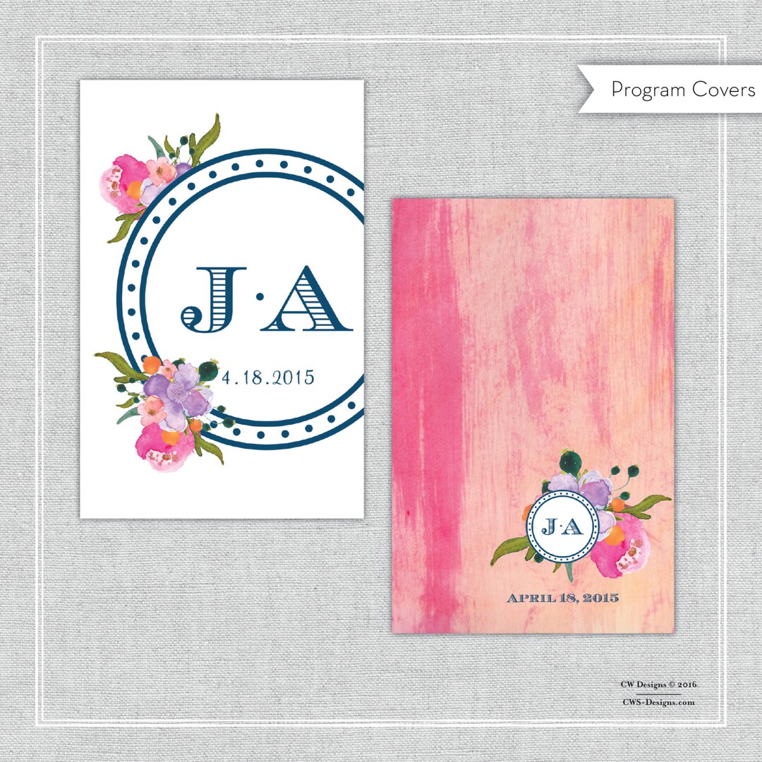 Custom Wedding Program. Program. Reception. Wedding Program. Program ...