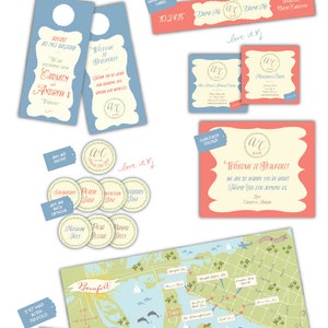 Wedding/event Map Invitation, Save the Date, Program or Itinerary ...