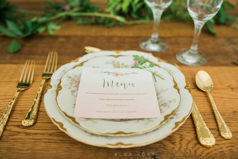 Digital File Custom Wedding Menu. Event Menu. Reception. Dinner Menu ...