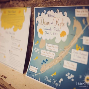 Wedding/event Map Invitation, Save the Date, Program or Itinerary ...