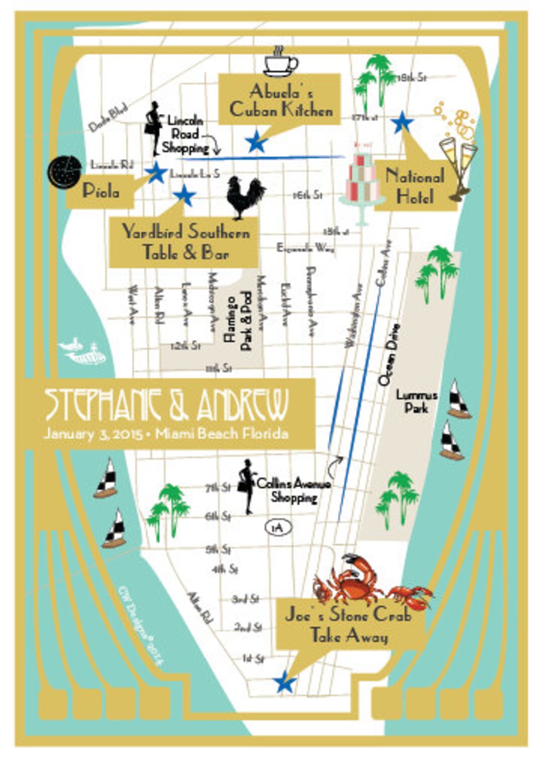 Wedding/event Map Invitation, Save the Date, Program or Itinerary ...
