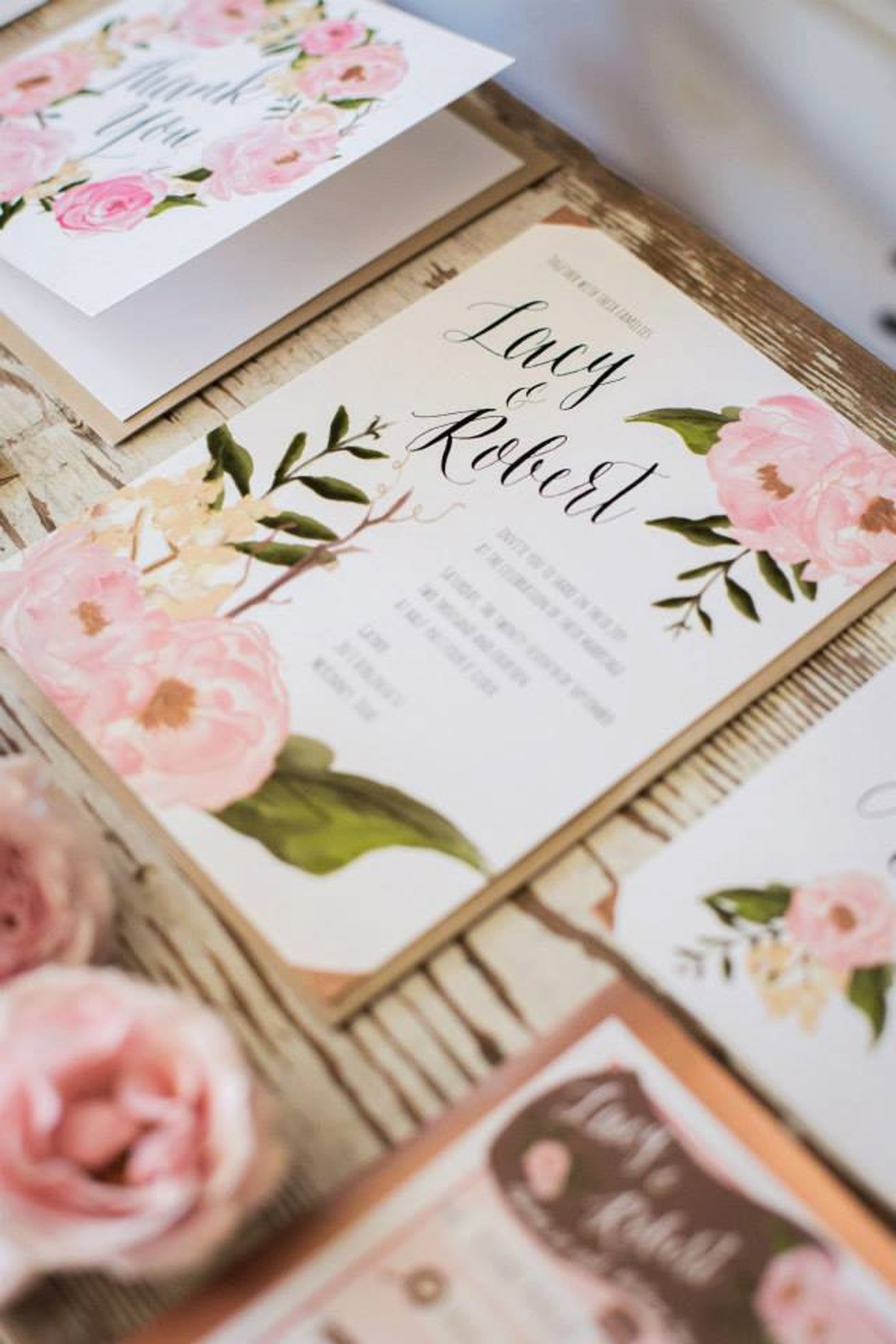 Floral Boho Wedding Invitation the Lacy 20 - Etsy