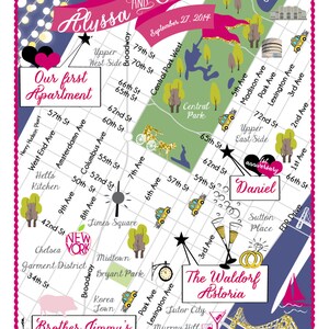 Wedding/event Map Invitation, Save the Date, Program or Itinerary ...