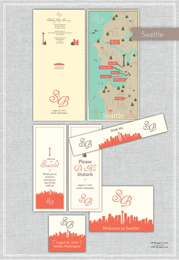 Custom Wedding Map Ceremony Program Wedding Favors Signs | Etsy