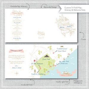 Wedding/event Map Invitation, Save the Date, Program or Itinerary ...