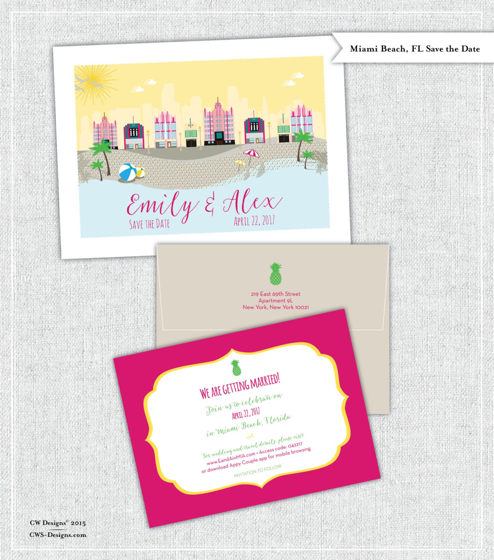 Personalized Save the Date, Wedding Invitation, Art Deco, Illustration ...