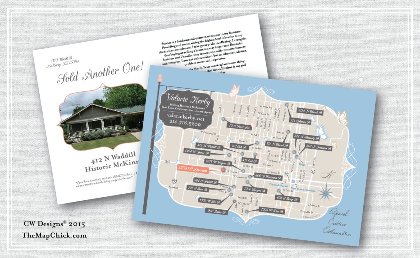 Custom Real Estate Map Flyer/Postcard for Listing Properties | Etsy