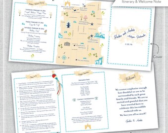 Wedding/event Map Invitation Save the Date Program or | Etsy