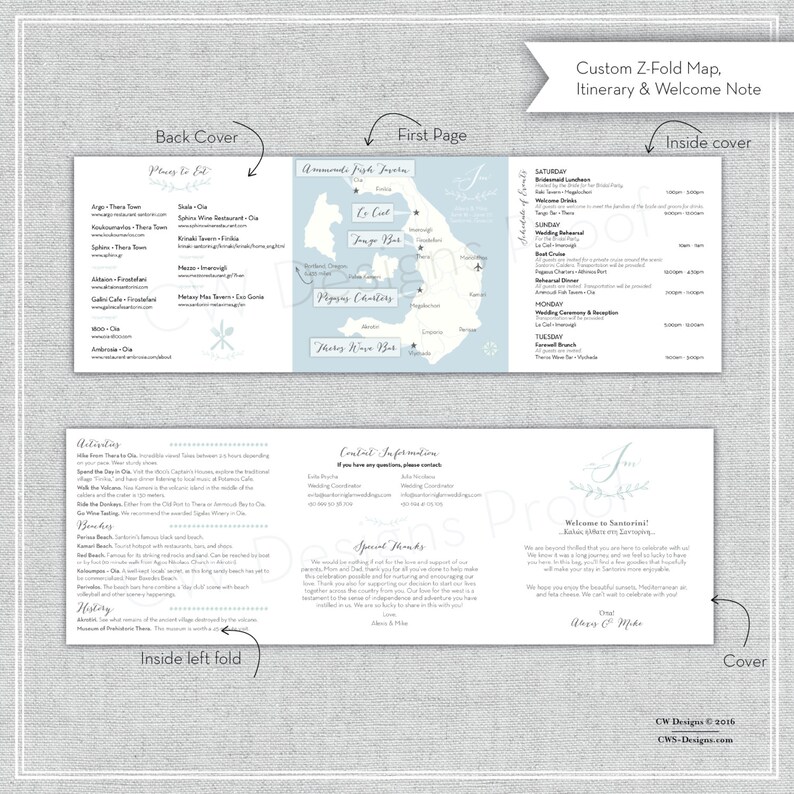 Wedding/event Map Invitation Save the Date Program or - Etsy