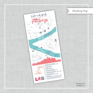 Wedding/event Map Invitation, Save the Date, Program or Itinerary ...