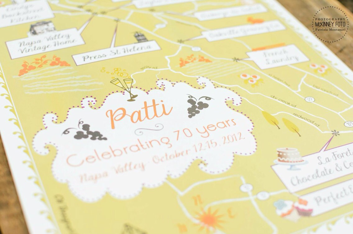 Wedding/event Map Itinerary Invitation Save the Date - Etsy