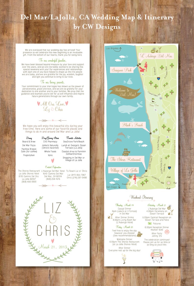 Wedding/Event Map Invitation Save the Date Program or | Etsy