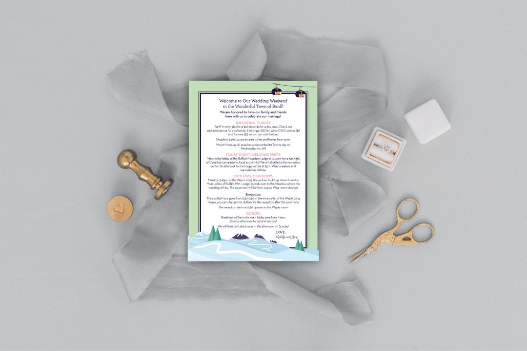 Wedding Weekend Timeline, Custom Wedding Map, Wedding Map Invitation ...