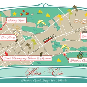 Wedding/event Map Invitation, Save the Date, Program or Itinerary ...