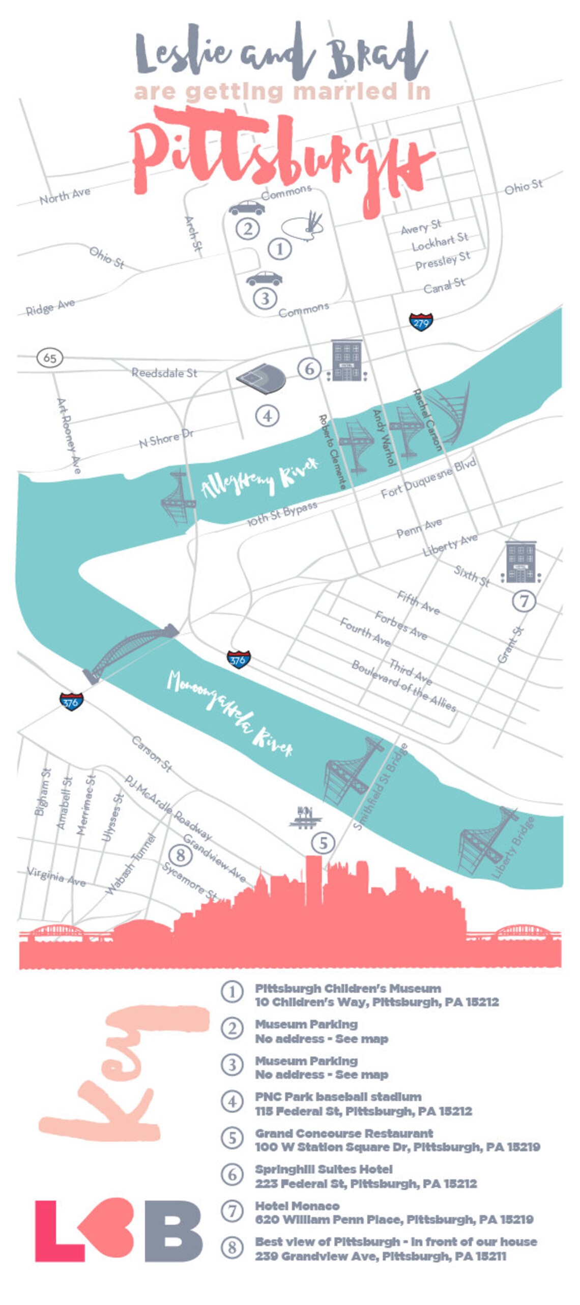 Wedding/event Map Invitation, Save the Date, Program or Itinerary ...