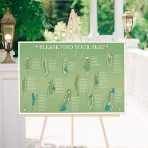 Golf Course Seating Chart. Wedding Guest Chart. Seating Chart. Simple ...