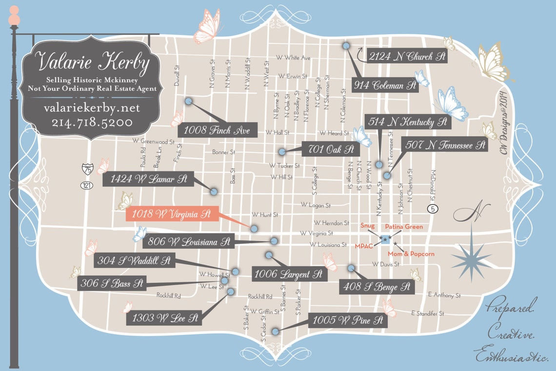 Custom Real Estate Map Flyer/Postcard for Listing Properties | Etsy