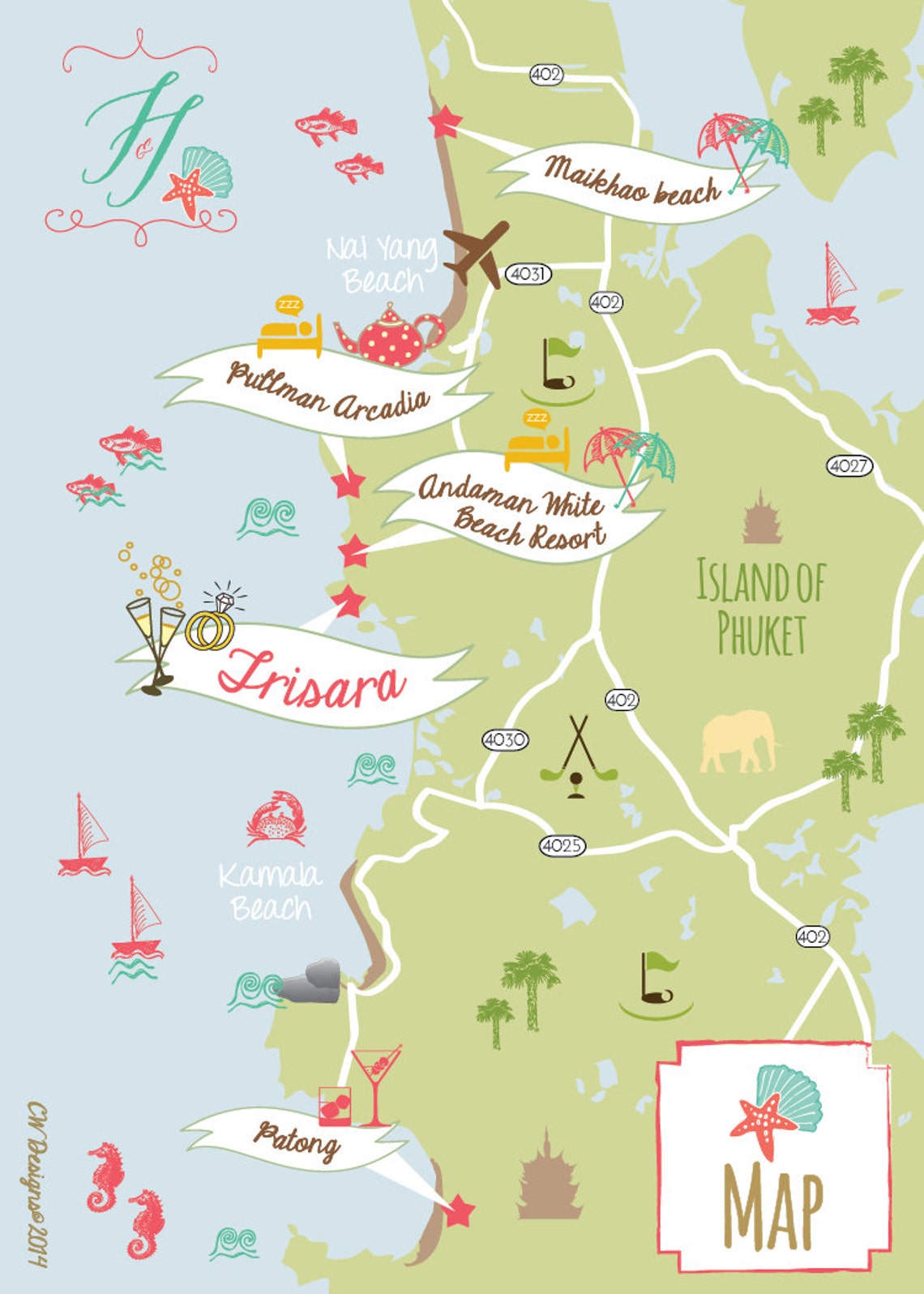 Custom Invitation RSVP & 3 Location Map Design Only - Etsy