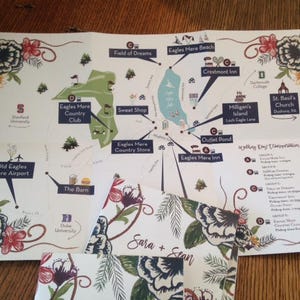 Wedding/event Map Invitation, Save the Date, Program or Itinerary ...