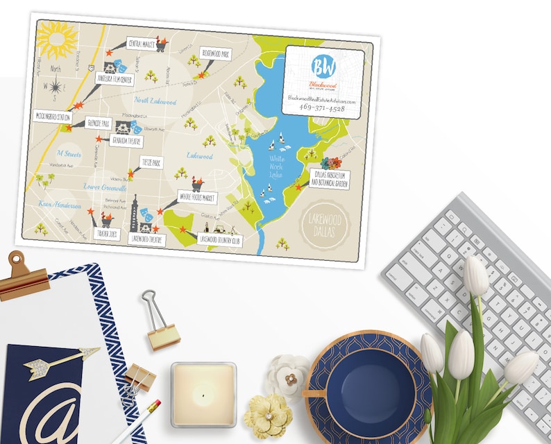 Custom Real Estate Map, Marketing Material for Selling Home - Etsy