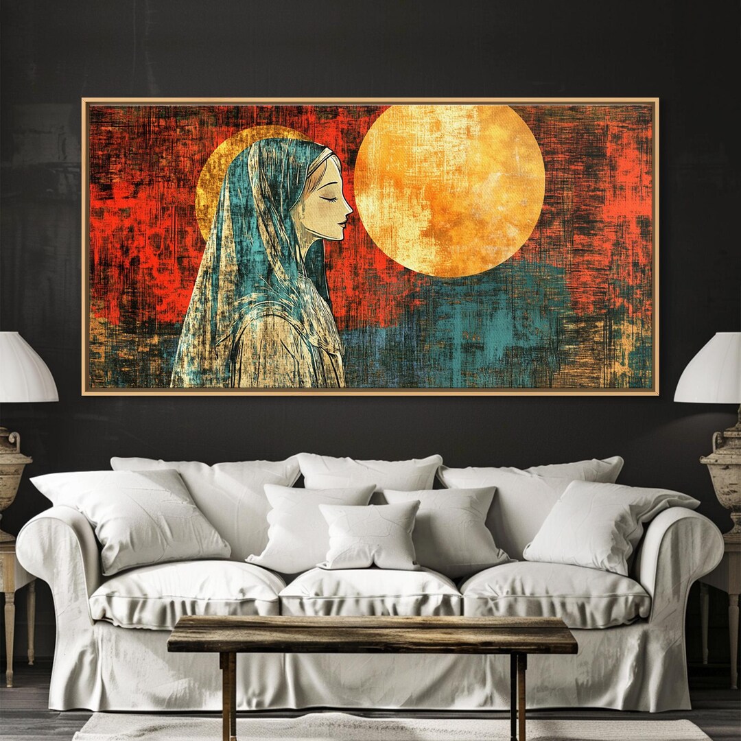 The Visitation Feast Pop Art Framed Canvas Print | Christian Art With ...