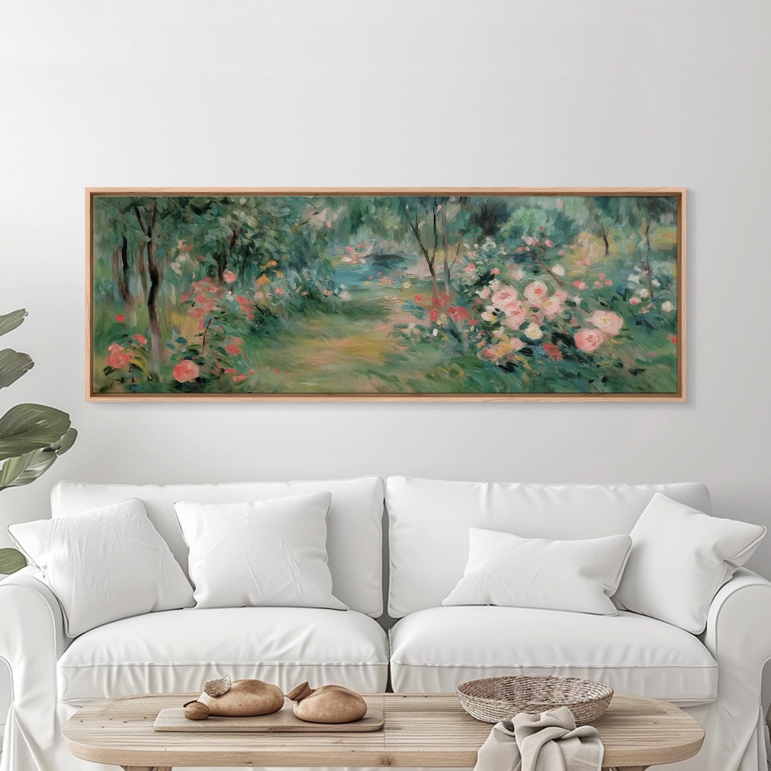 Extra Large Botanical Landscape – Farmhouse Rustic Wall Art – Framed ...