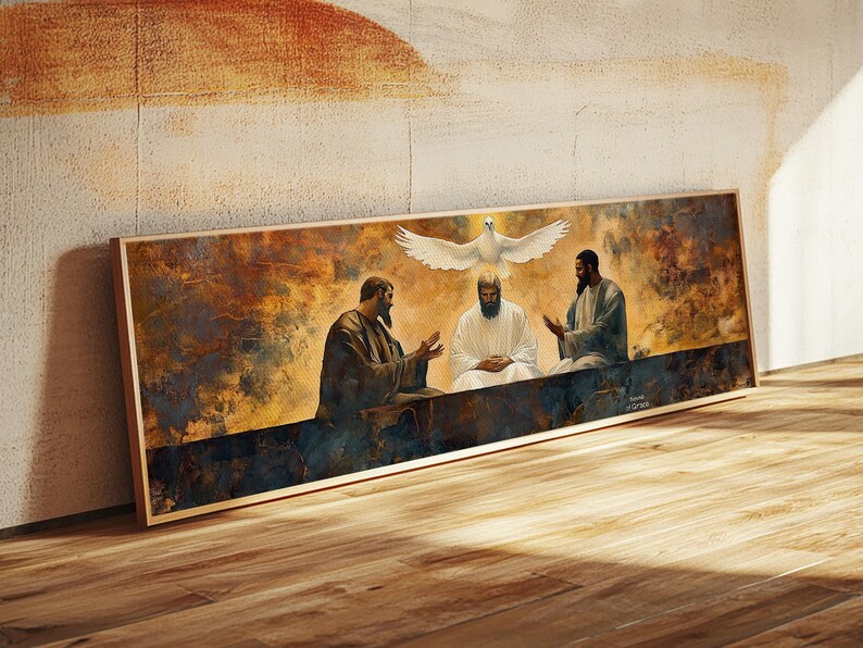 The Holy Trinity Throne of Grace Framed Christian Art Print - Panoramic ...