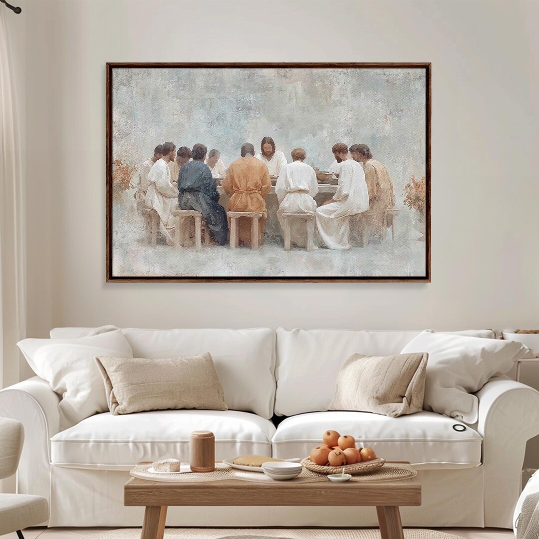 Communion of Light - Framed Canvas Print - Christian Wall Art - Jesus ...