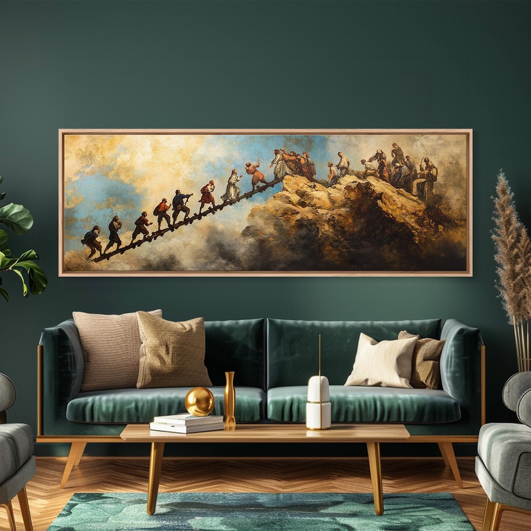 Jacobs Ladder Vision of Ascent to Heaven Framed Christian Art Print ...