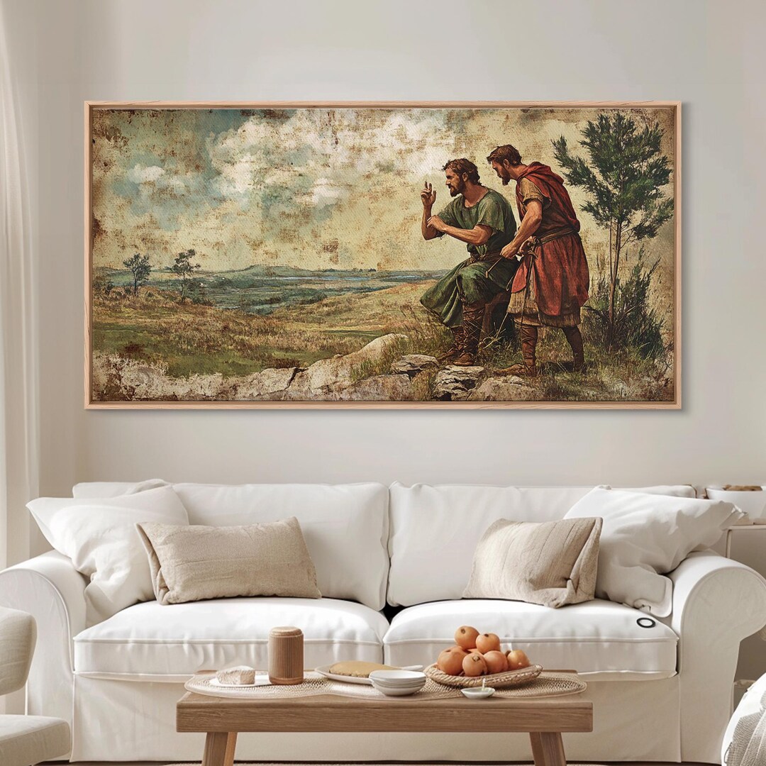 Cain and Abel Romanticism Framed Canvas Print | Biblical Brothers ...
