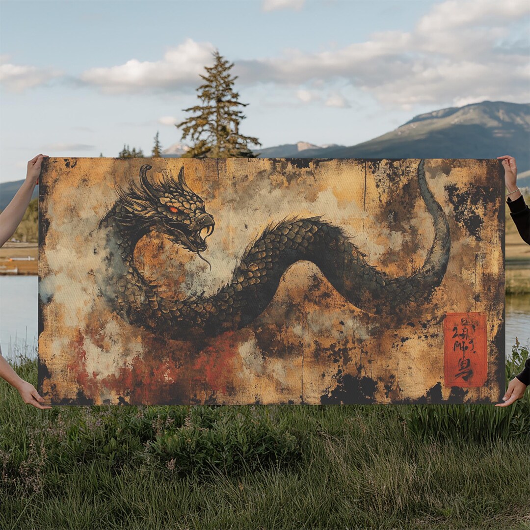The Bronze Serpent in the Wilderness Nihonga Style Framed Canvas Print ...