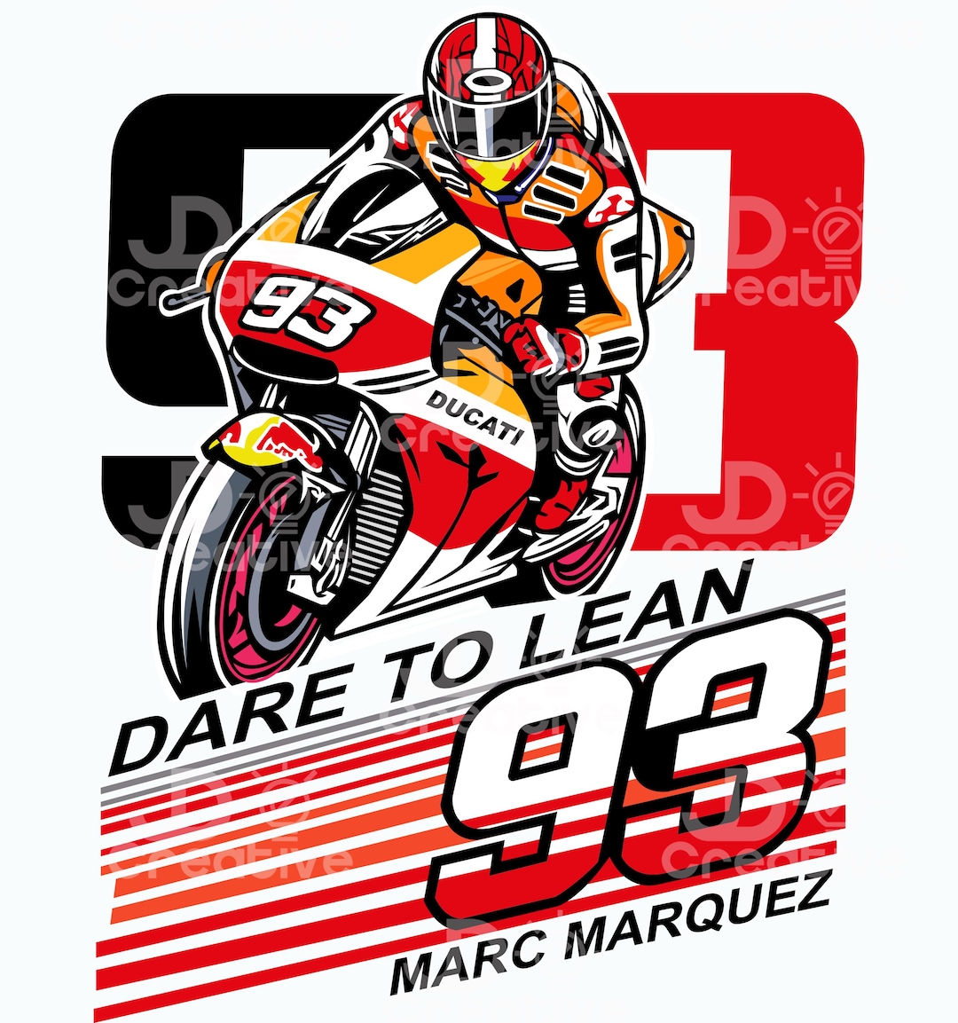 Marc Marquez Digital Illustration PDF, , SVG, Png Silhouette, Vector ...
