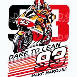 Marc Marquez Digital Illustration PDF, , SVG, Png Silhouette, Vector ...