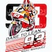 Marc Marquez Digital Illustration PDF, , SVG, Png Silhouette, Vector ...
