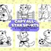 Capybara Star of Sports: Coloring Book, Cute Animals, Printable Pages ...