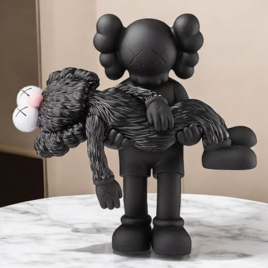 Kaws-inspired Modern Art Statue With Elmo in Hands Trendy Christmas ...
