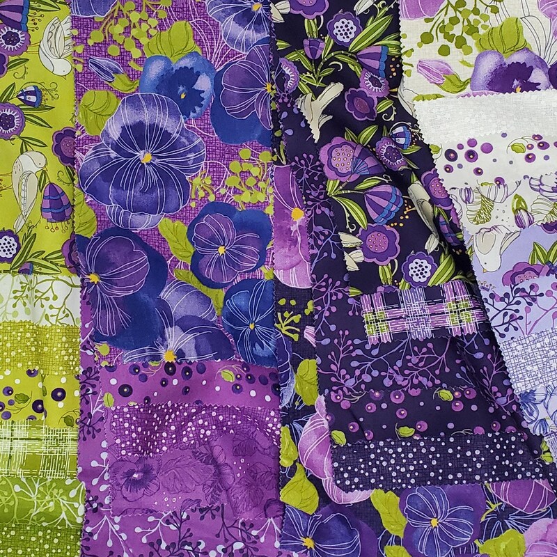 Pansys Posies Fabric - Etsy
