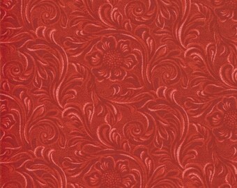 Tooled Red Leather Fabric - Etsy