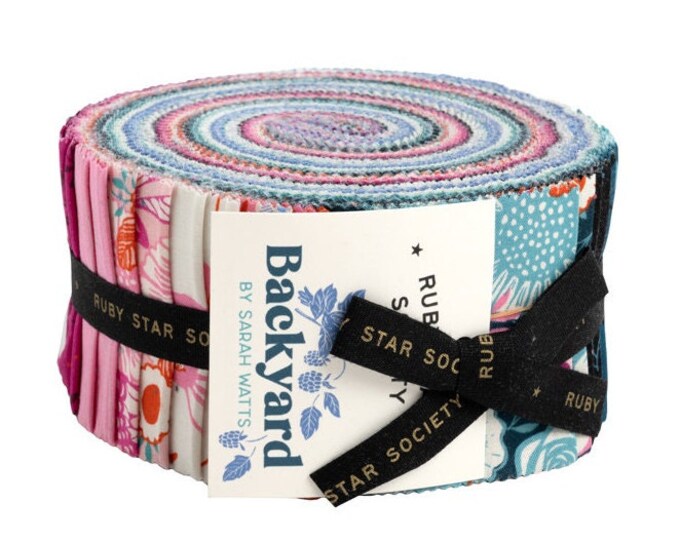 BACKYARD Jelly Roll Ruby Star Society MODA Fabric Sarah Watts Chicken ...