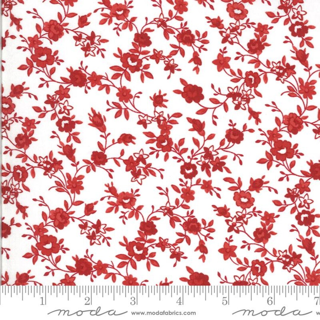 ROSELYN 3 Yards Moda Fabric Quilting Sewing Roses Moda Fabric Minick ...