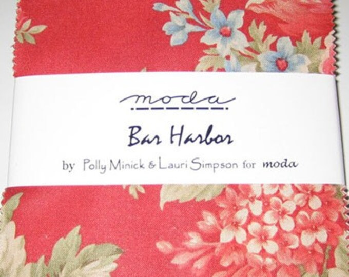 BAR HARBOR (3) Charm Packs Moda Quilt Fabric American Patriotic Red ...