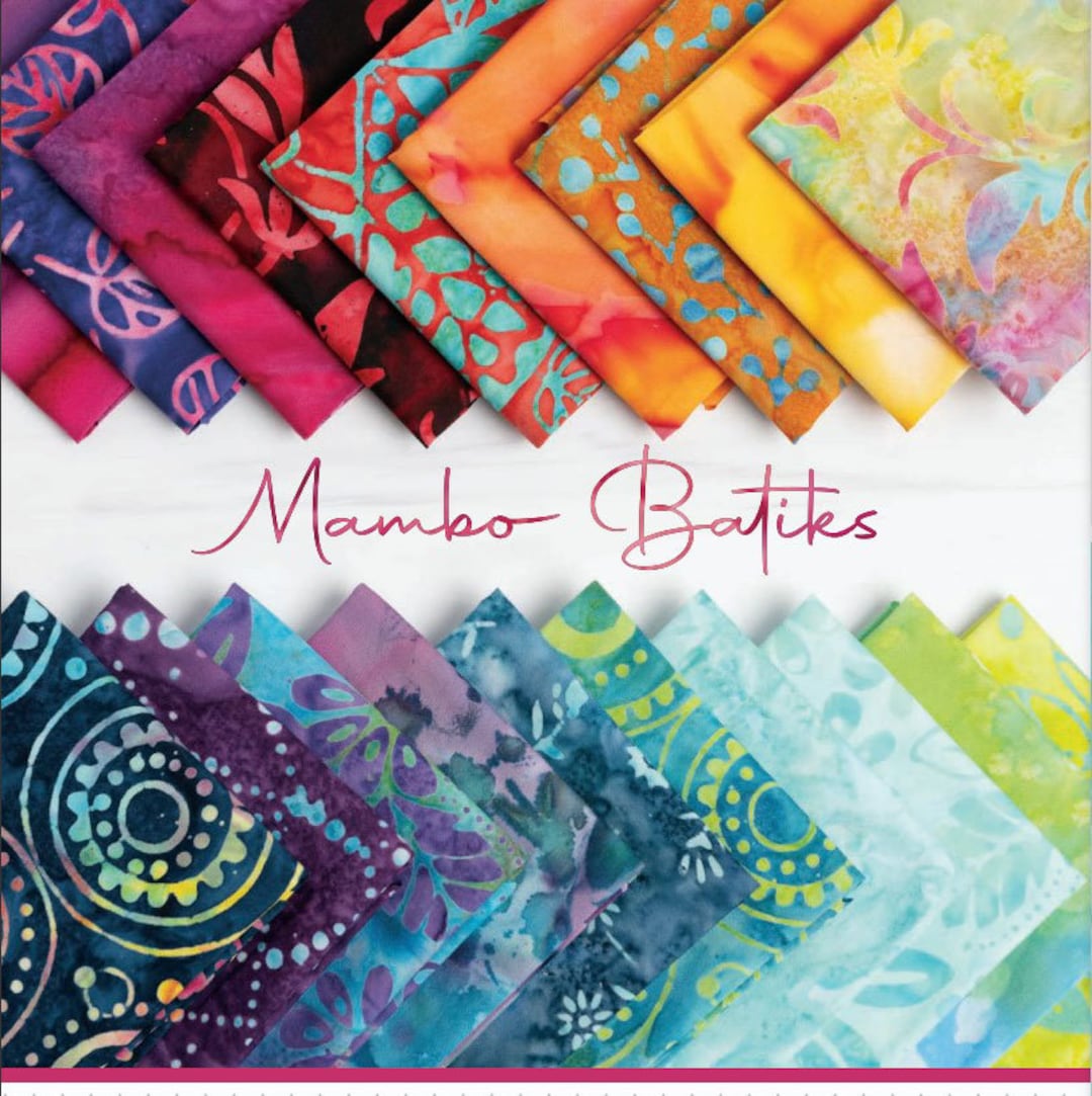 MAMBO BATIKS 32 Fat Quarters Moda Fabric Quilting Sewing Cotton Batik ...