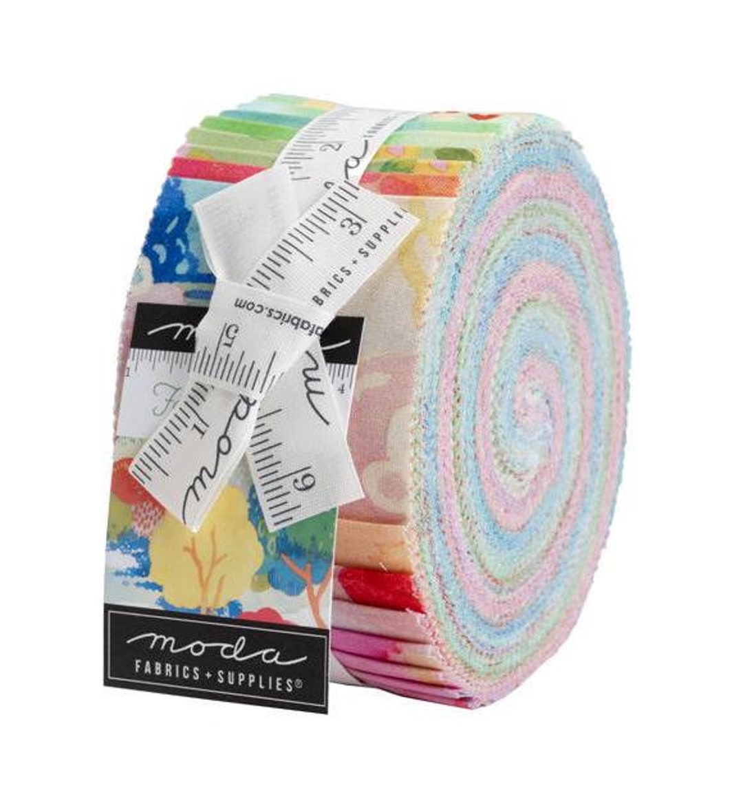 FANCIFUL FOREST Jelly Roll Moda Fabric Quilting Sewing Quilt Shabby ...